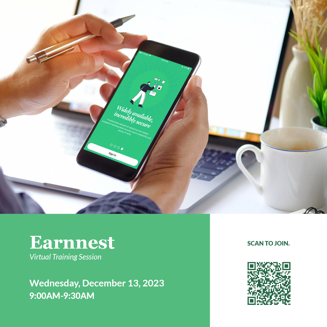 Earnnest Training Session! Wednesday, December 13th, 2023
