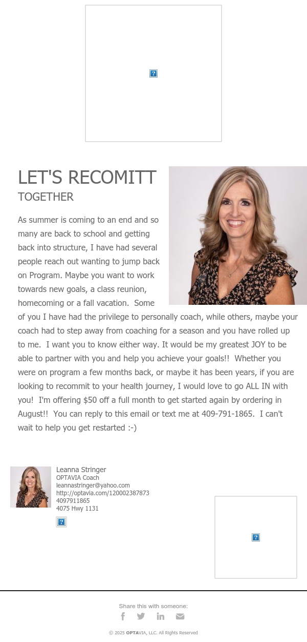 A message from your OPTAVIA Coach