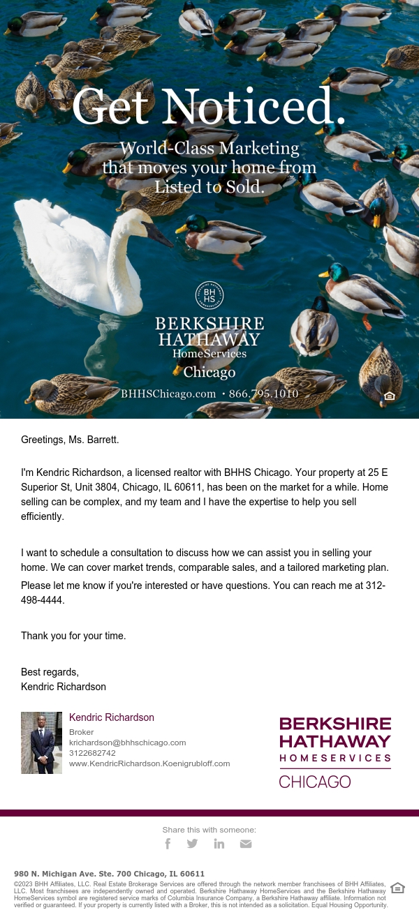 Laura Barrett 25 E SUPERIOR ST APT 3804, CHICAGO IL 60611