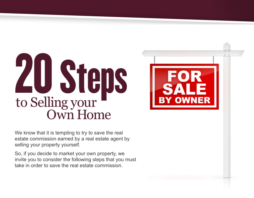 20 Steps to Selling your Own Home