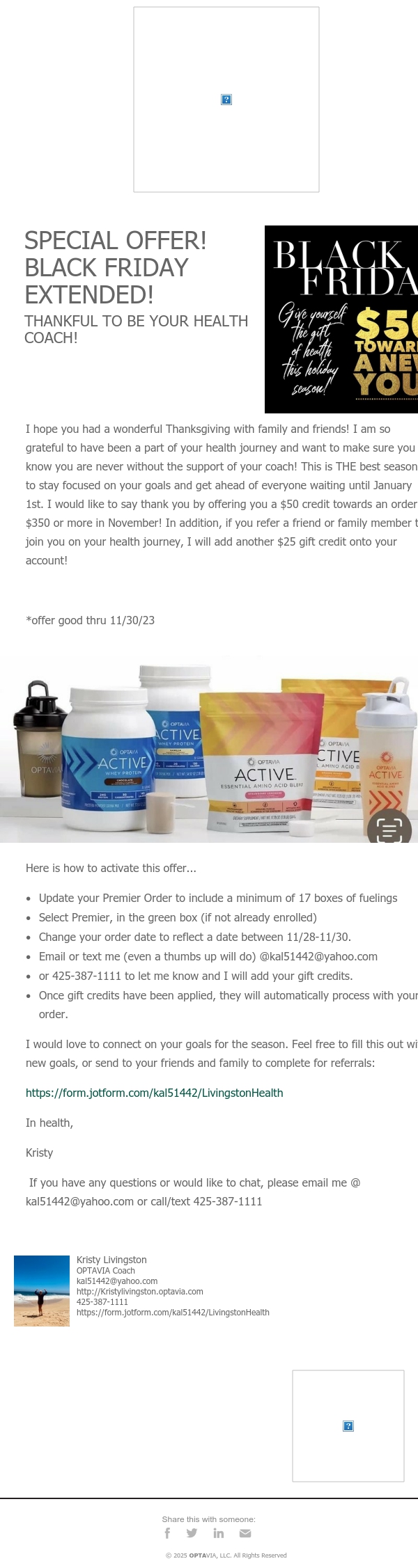 A message from your OPTAVIA Coach