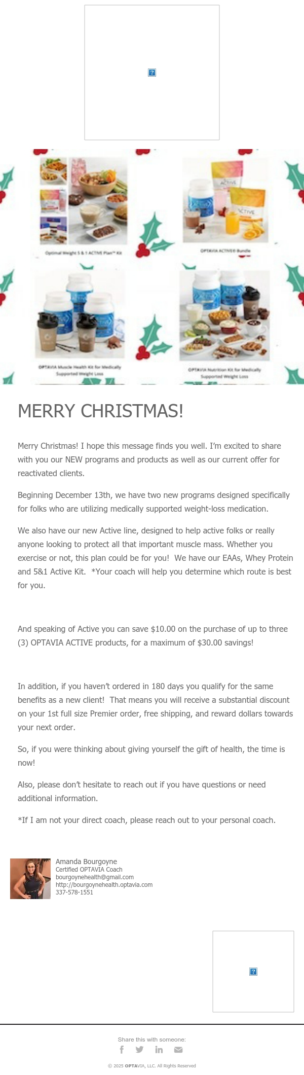 A message from your OPTAVIA Coach